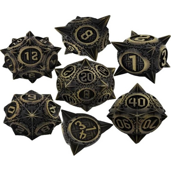 Totally Geek'd | Other | 7 Piece Metal Dice Set Spiked Series | Poshmark